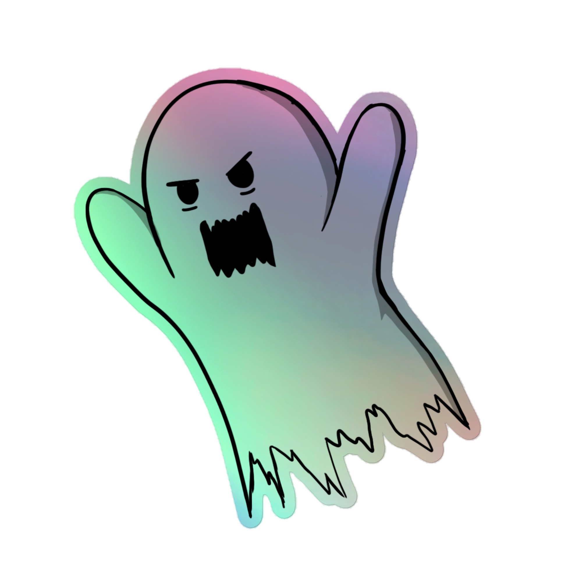 Ghostie holographic sticker - Valko Game Studios